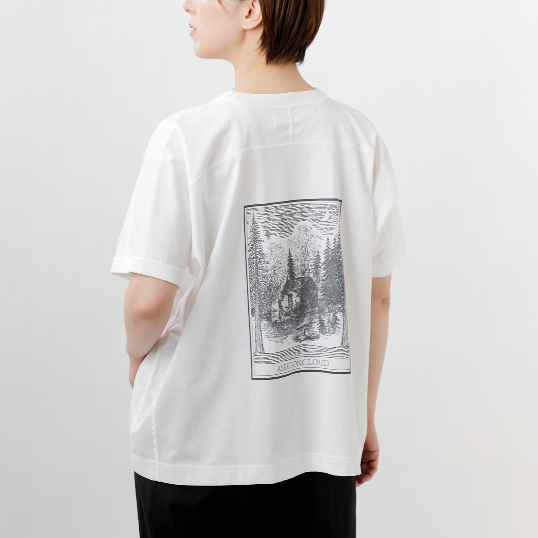 ASEEDONCLOUD アシードンクラウド コットン プリント Tシャツ “shokuonshitsu T-shirt” 251812-yo ...