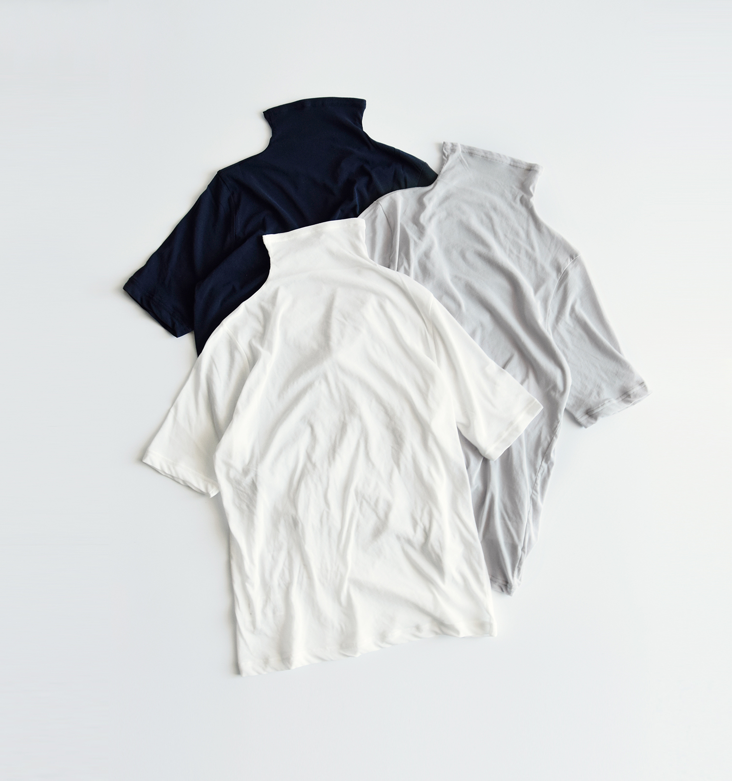 nooy ヌーイ 強撚ソフトコットン 天竺 ボトルネック ハーフスリーブ Tシャツ ncsm009-ms ☆3 | iroma..aranciato