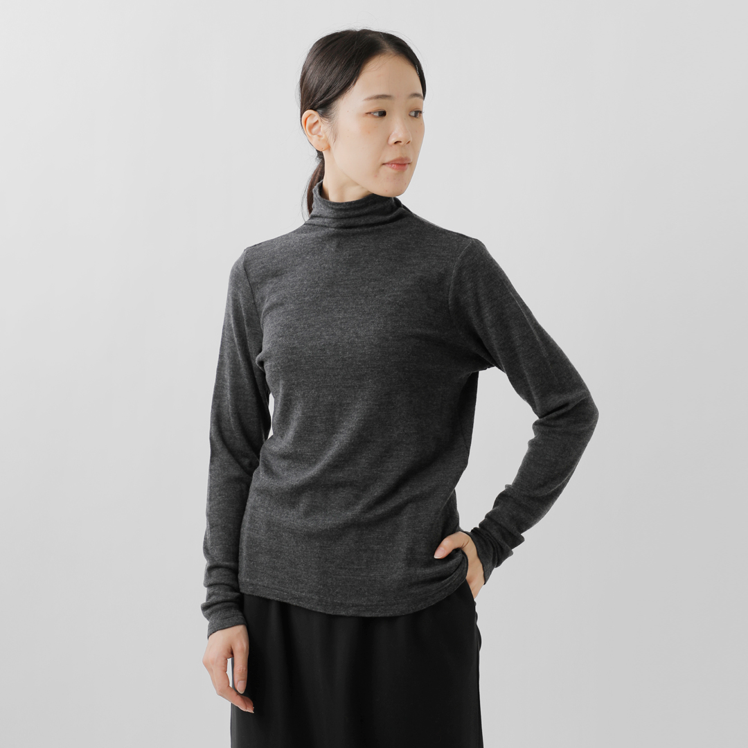 nooy ヌーイ SUPER120s ウール フライス ボトルネック Tシャツ nts25a03-kr | iroma..aranciato