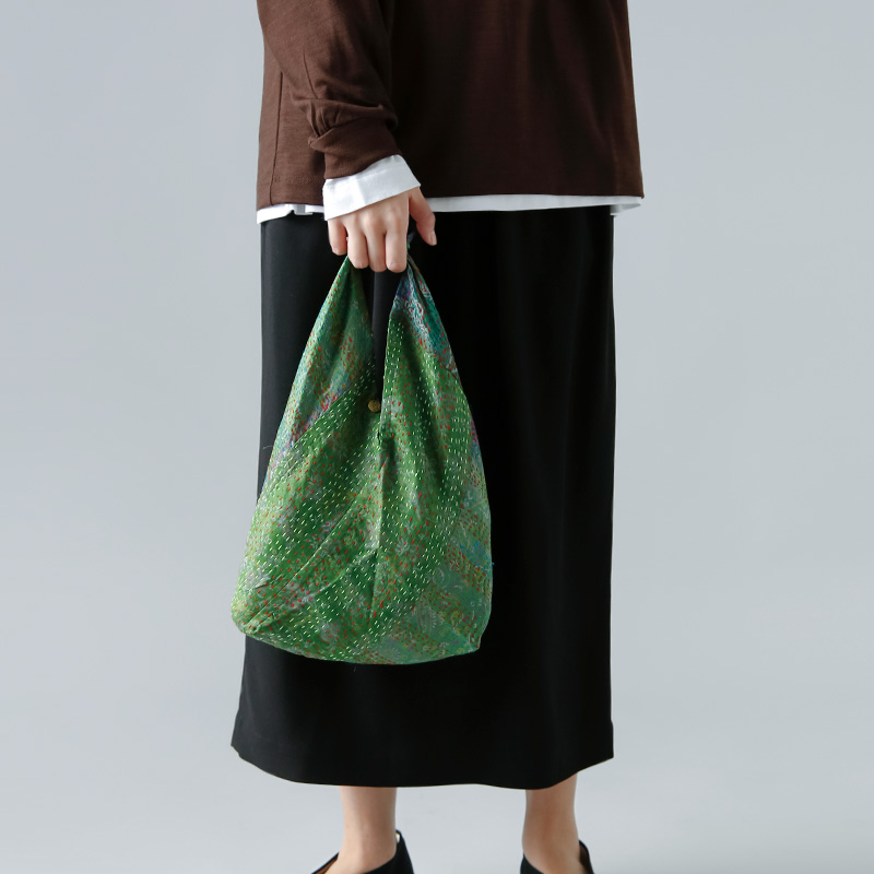 WONDER FULL LIFE ワンダーフルライフ カンタ ボタニカル バッグ “KANTHA BOTANICAL BAG small ...